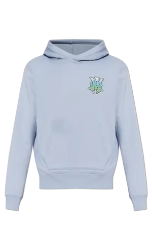Amiri Ma" Monogram Hooded Sweatshirt - Blue