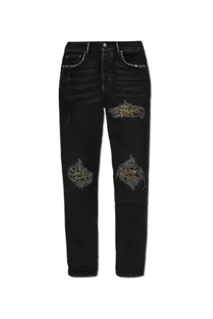 Amiri Jeans With Shimmering Appliqués