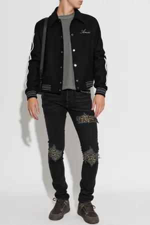 Amiri Jeans With Shimmering Appliqués