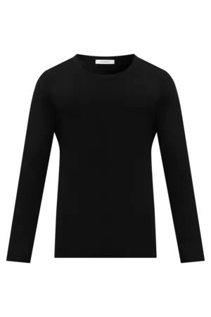 LEMAIRE Ribbed Long Sleeve Top - Black