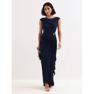 PHASE EIGHT Donna Ruched Maxi Dress - Navy