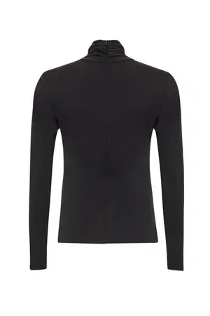 EXQUISE Paola Drape Neck Blouse