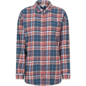 Mountain Warehouse Elm Flannel Relaxed Fit Long-sleeved Shirt - Navy