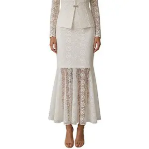 AKALIA The Valentina Lace Mermaid Skirt - White