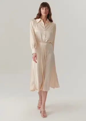 EXQUISE Kaia Satin Shirt
