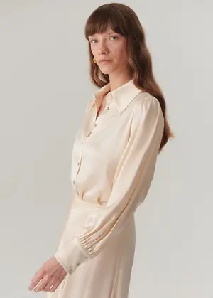 EXQUISE Kaia Satin Shirt