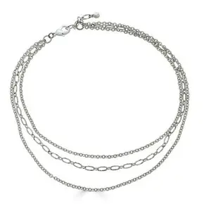 LONI PAUL JEWELRY Delicate Three Strand Necklace - Silver