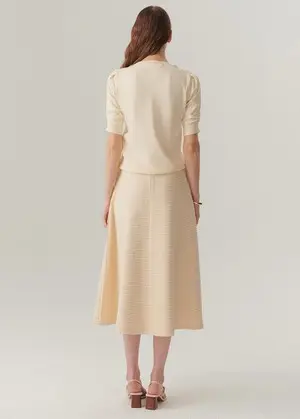 EXQUISE Jordyn Embellished Knit Blouse