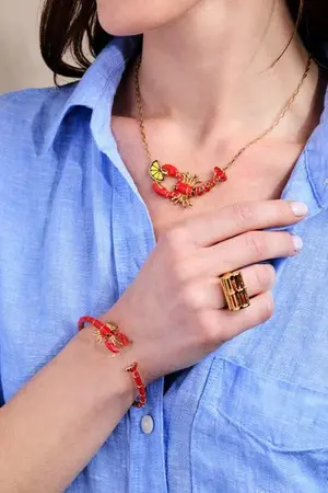 ALEX AND ANI Lobster Boil Hinged Cage Ring