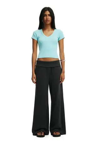 COTTON ON Fold Over Waistband Sweatpant - Shadowstone