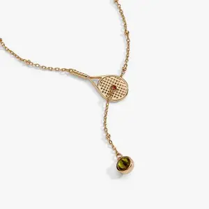 ALEX AND ANI Tennis Racket Y-necklace