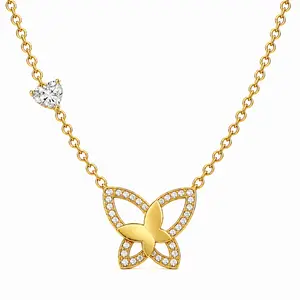 DONATELLO GIAN En Butterfly Crystal Necklace - Gold