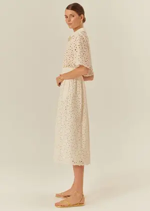 EXQUISE Paisley Cotton Midi Skirt