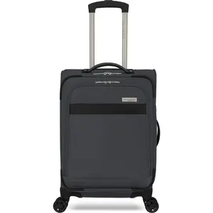 WALLYBAGS Stratford Softside Expandable Carry-on Spinner Luggage - Graphite