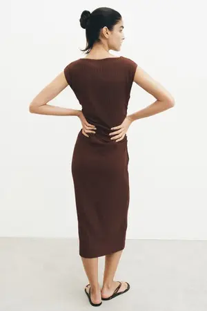 H&m Cap-sleeved Crinkled Dress