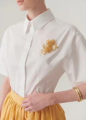 EXQUISE Mary Cotton Poplin Shirt