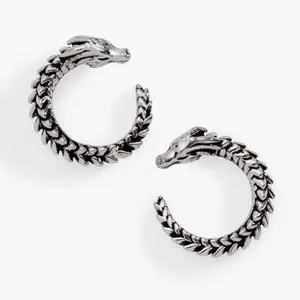 ALEX AND ANI House Of The Dragon Syrax Front To Back Hoop Earrings - Silver