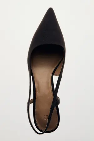 H&m Kitten-heeled Slingbacks - Dark Brown