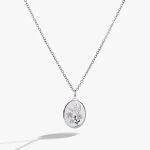 ALEX AND ANI Birds Of A Feather Locket Pendant Necklace - Silver