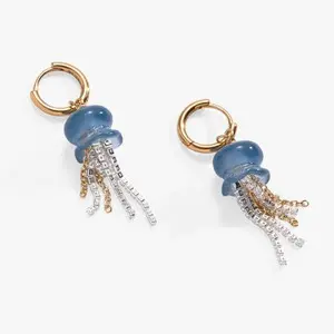 ALEX AND ANI Whimsical Jellyfish Huggie Hoops
