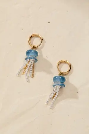 ALEX AND ANI Whimsical Jellyfish Huggie Hoops