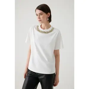 EXQUISE Gianna Tshirt - Bone