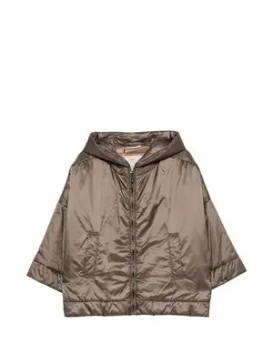 Max Mara Hooded Zip-up Coat - Multicolor