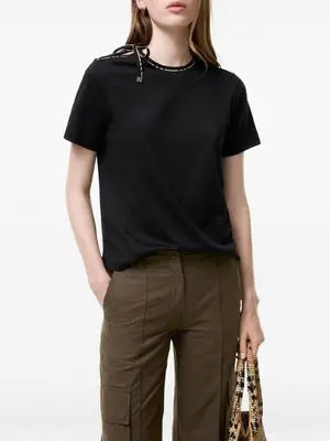Burberry Check Bow Cotton T-shirt - Multicolor