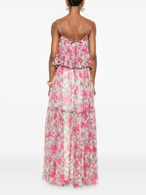 Chloé Silk Floral Print Maxi Dress - Multicolor