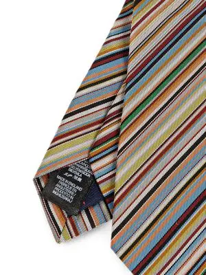 Paul Smith Signature Stripe Silk Neck Tie - Multicolor