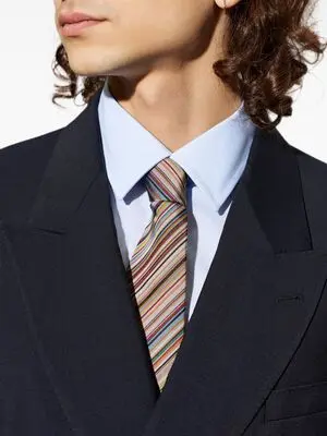 Paul Smith Signature Stripe Silk Neck Tie - Multicolor