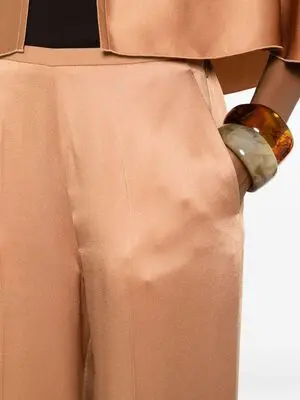 FORTE_FORTE High-waisted Wide-leg Trousers - Multicolor