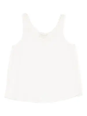 FORTE_FORTE FORTE FORTE Linen Sleeveless Top With Scalloped Trim