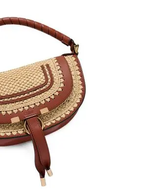 Chloé Marcie Mini Raffia Shoulder Bag - Multicolor