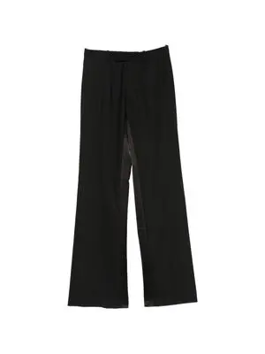 Phoebe Philo Wool Trousers With Satin Trim - Multicolor