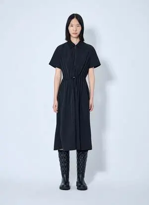 Moncler Short Sleeve Midi Dress - Black