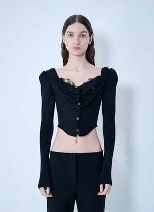 VIVIENNE WESTWOOD Bea Corset Cardigan - Black