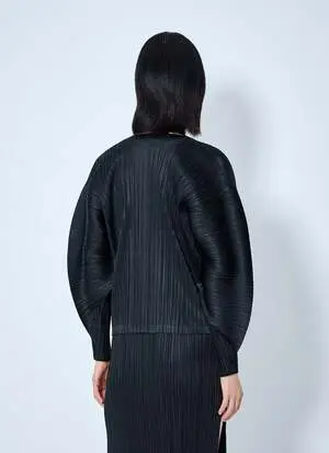 Issey Miyake Pleated Zip-up Top
