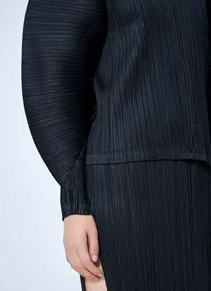 Issey Miyake Pleated Zip-up Top