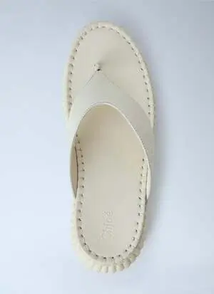 Chloé Nama Wedge Sandals With Platform Sole - White
