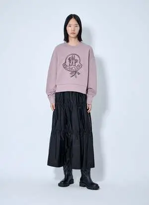Moncler Logo Embroidered Cotton Sweatshirt