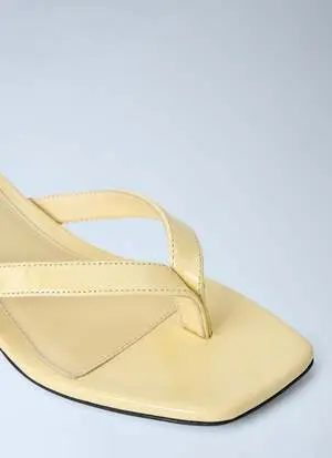 TOTEME Naplack Heeled Flip Flops