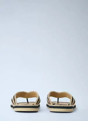 Chloé Braided Rope Thong Sandals - Multicolor