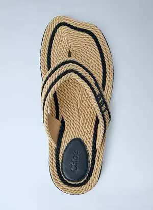 Chloé Braided Rope Thong Sandals - Multicolor