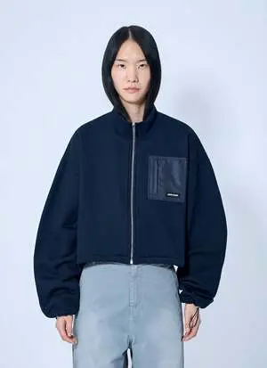 Miu Miu Zip Fleece Sweatshirt - Blue