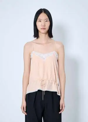 Chloé Silk Lace Trim Camisole - Multicolor