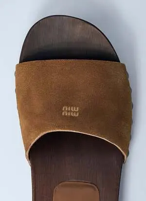 Miu Miu Faded Suede Clogs