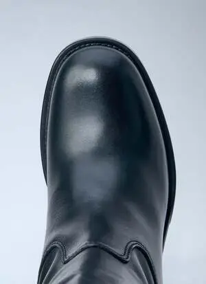 Chloé Dakota Knee-high Leather Boots With Buckle Detailing