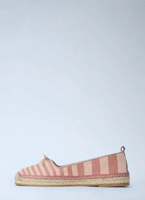 Chloé Isla Striped Canvas Espadrilles - Pink