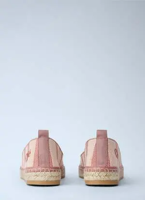 Chloé Isla Striped Canvas Espadrilles - Pink